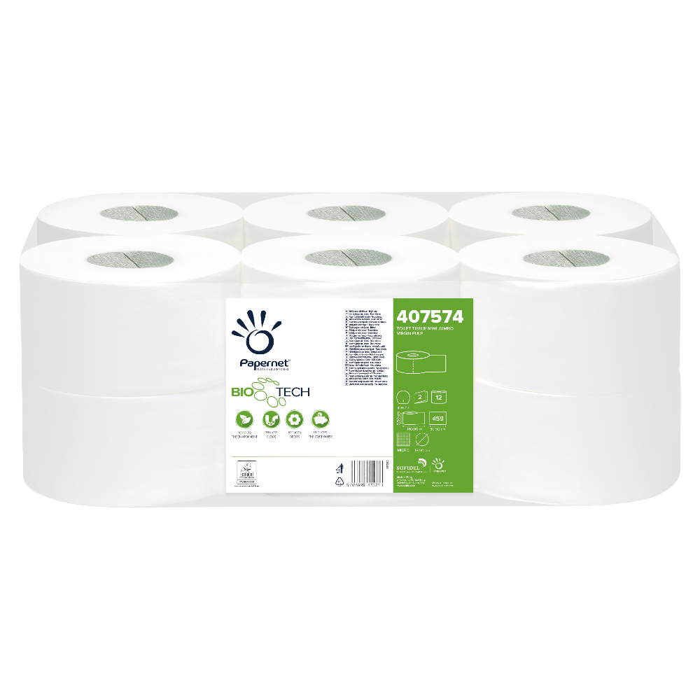 Papernet® BioTech Mini Jumbo wc-paperi 140m / Wc-paperit